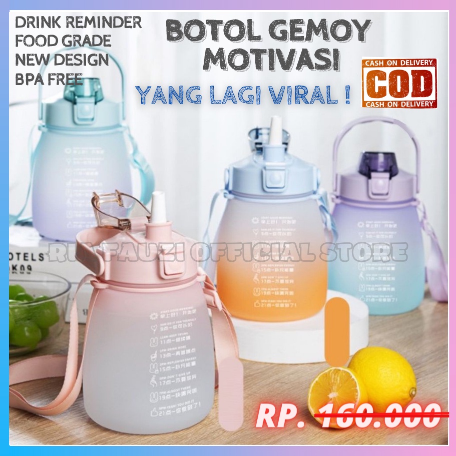 Jual BOTOL GEMOY KOREA 1400 ML 1200 ML BOTOL ANAK BIG BELLY MOTIVASI ...