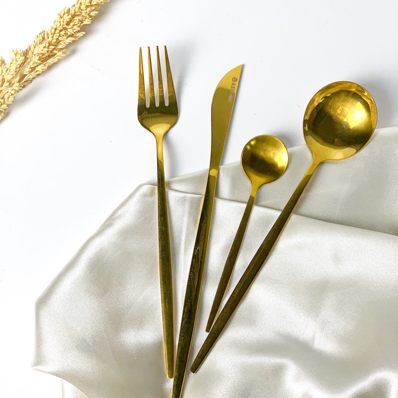 Jual ASHOME Peralatan Makan Sendok Garpu Stainless Steel (Satuan / Ecer ...