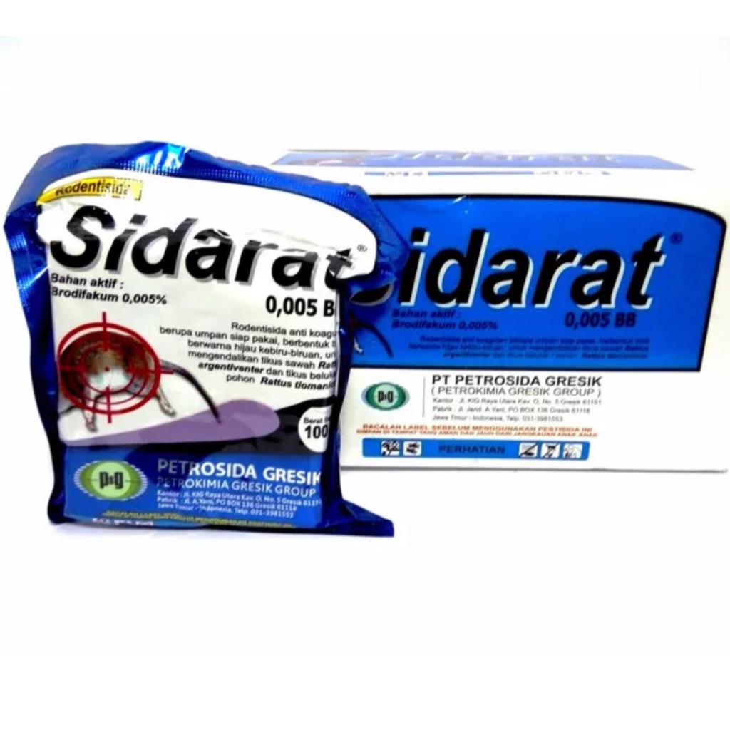 Jual Rodentisida SIDARAT 0,005BB Racun Tikus 100 gram | Shopee Indonesia