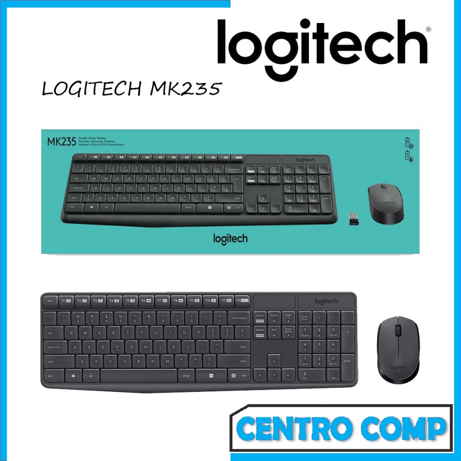 Jual Logitech Mk235 Wireless Combo Keyboard Mouse Shopee Indonesia