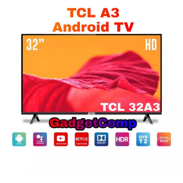 Jual TCL A3 Android TV Smart LED TV 32 Inci Digital TV DVB-T2 32A3 - Garansi Resmi | Shopee ...