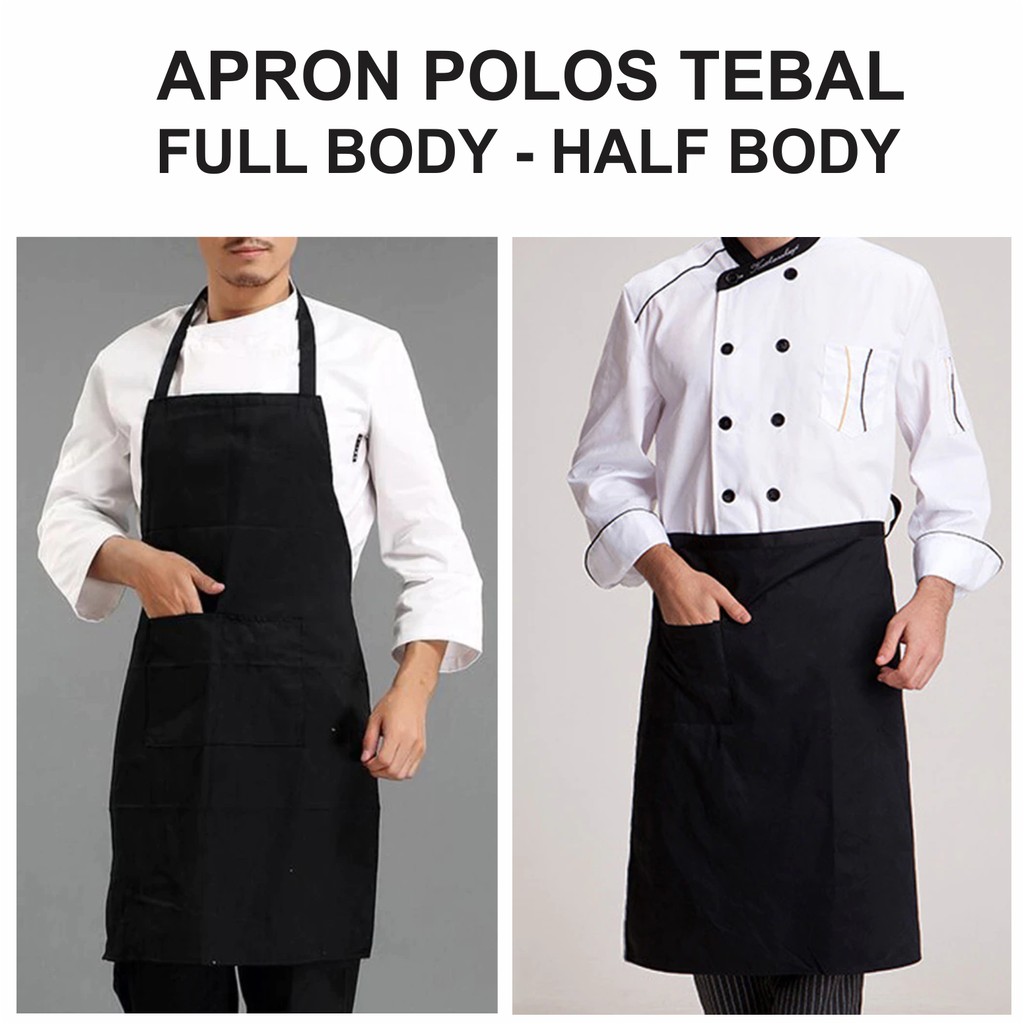 Jual Apron Celemek Drill Polos | Shopee Indonesia