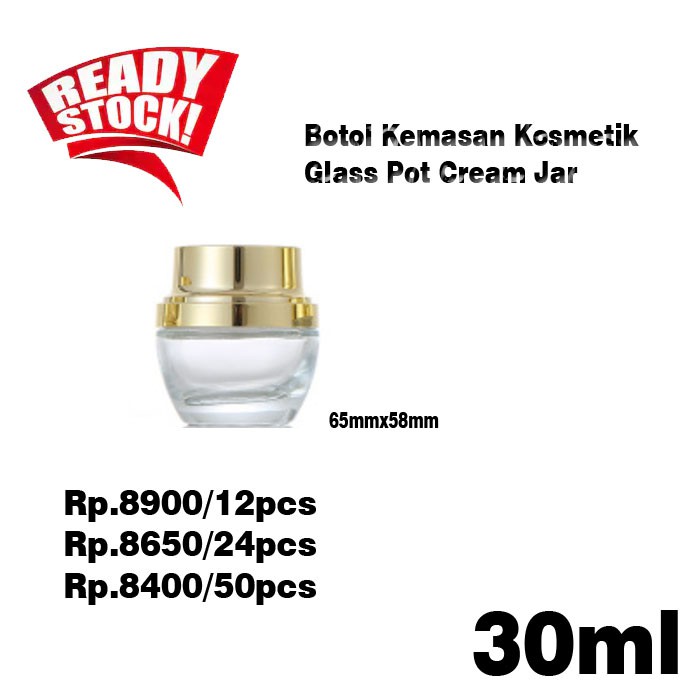 Jual Pot Cream Acrylic 30ml Pot Krim 30 ml Cream Botol Kosmetik 30 gram ...