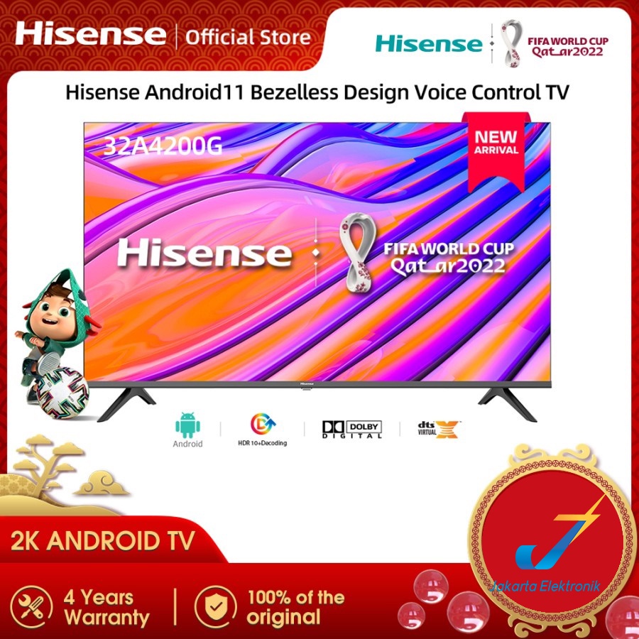 Jual Hisense Led TV 32 Inch Smart Android 11 Digital Tv Bezeless ...