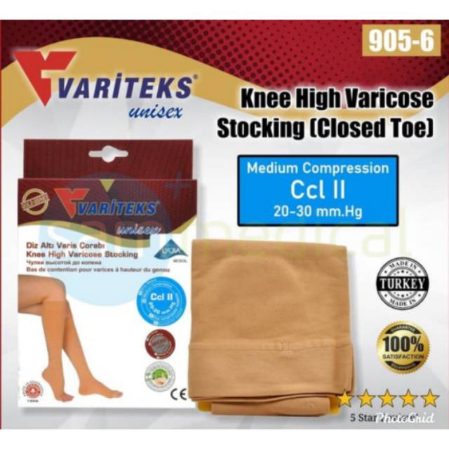 Jual Stocking varises closed toes ccl 20 - 30 mmHg lutut VAR - 905 ...