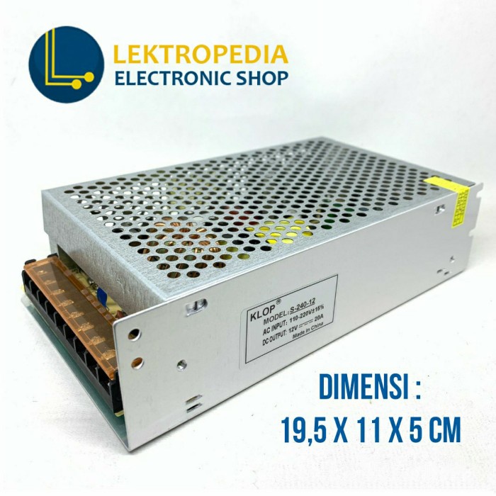 Jual Adaptor Power Supply 12V 20A Ram Besi Jaring 12volt 12 v volt ...