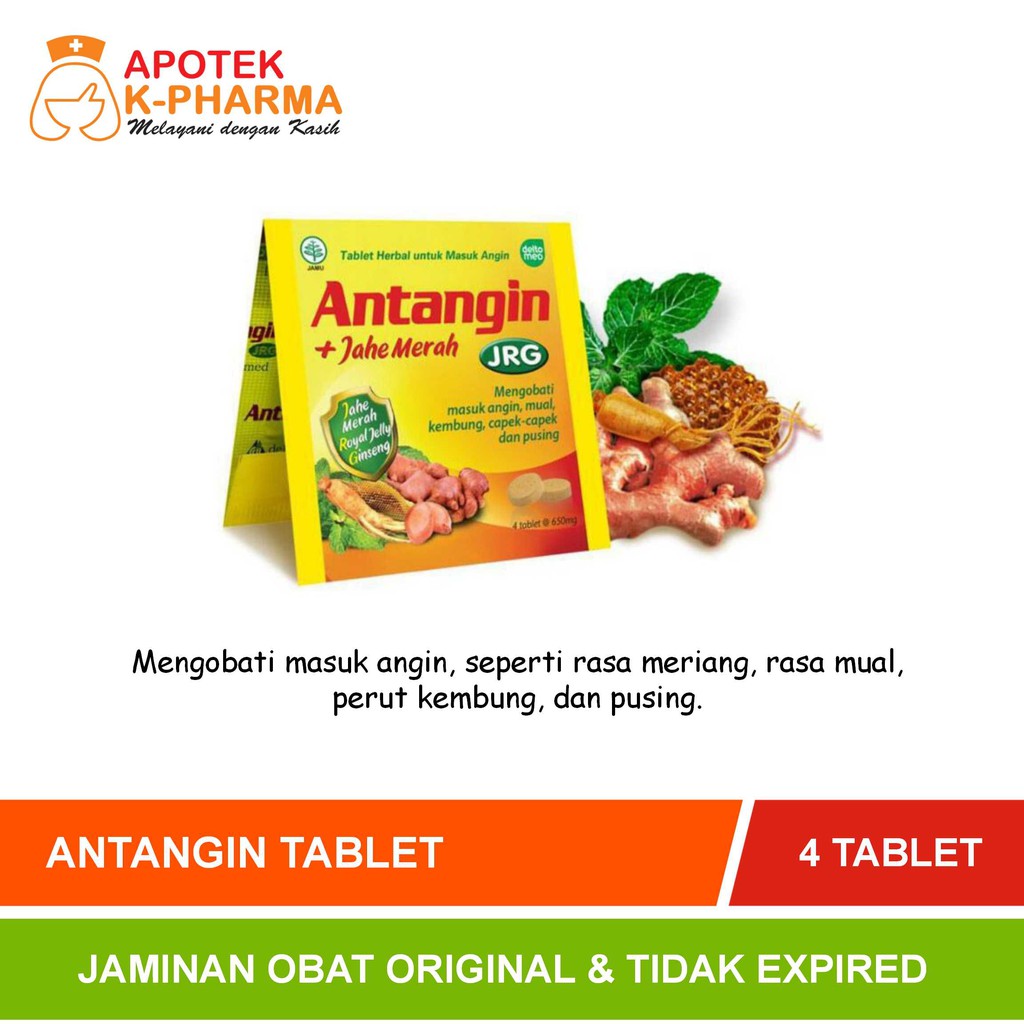 Jual Antangin Jahe Merah Isi 4 Tablet Obat Original Delto | Shopee ...