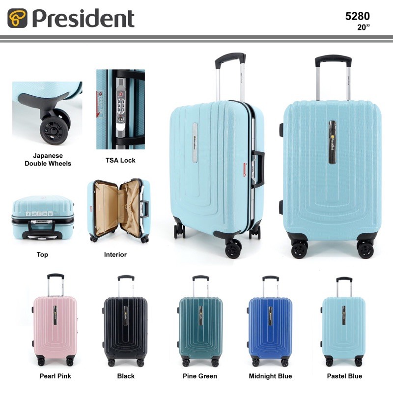 Jual KOPER 20 INCH KOPER PRESIDENT 5280 TRAVEL CABIN UKURAN 20 INCH ...