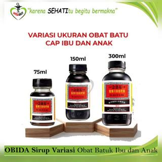 Jual Obat Batuk Ibu dan Anak OBIDA Sirup Herbal Batuk 75ml 150ml 300ml ...