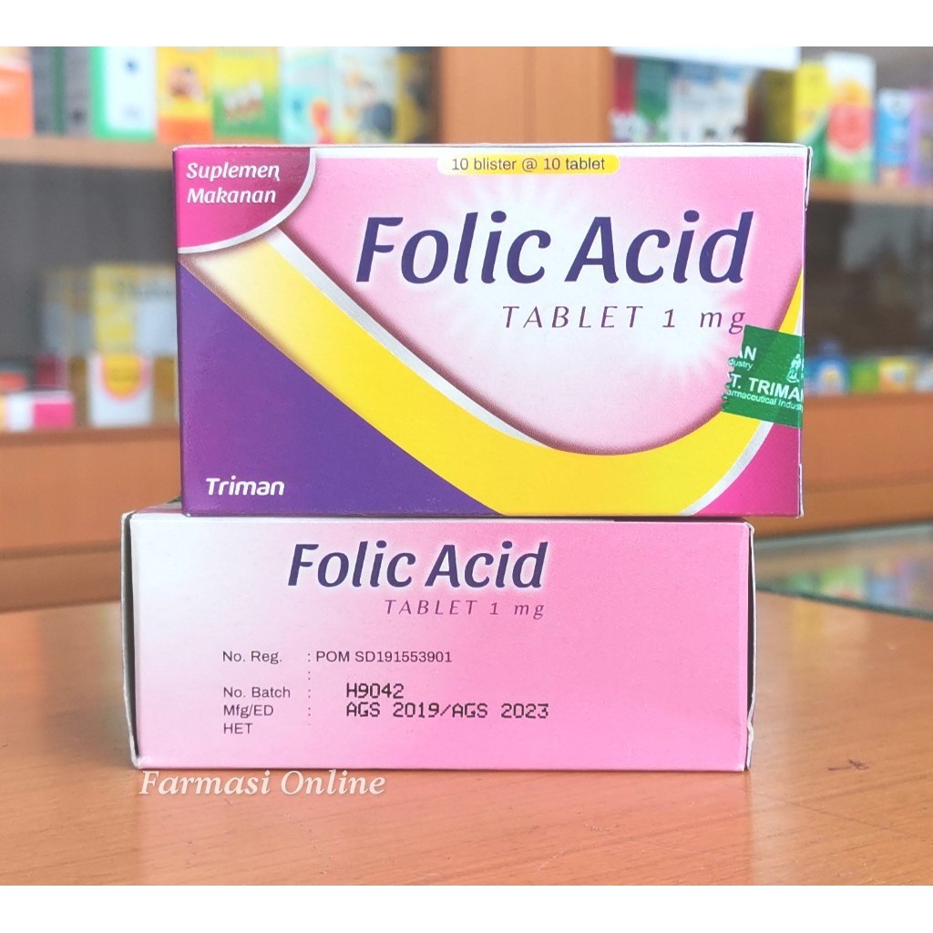Jual Folic acid Asam Folat 1mg strip 10 tablet | Shopee Indonesia