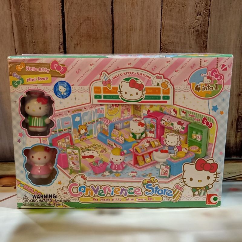 Jual Original Hello Kitty playset convenience store mini town snack ...