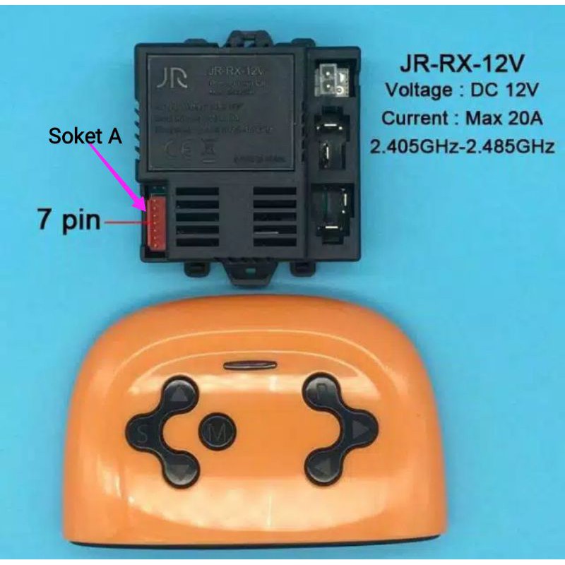 Jual part Receiver+Remote Control 2,4Ghz 6v 12v (modul PCB) mobil aki ...