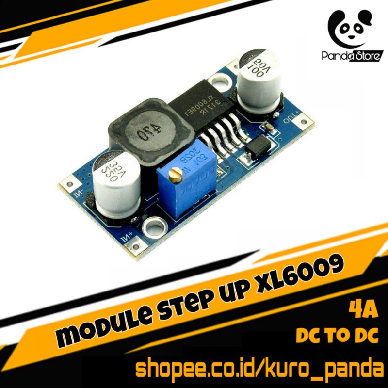 Jual XL6009 Adjustable DC to DC Step Up LM2577 4A Module Booster DC Converter Arduino Uno Mega ...