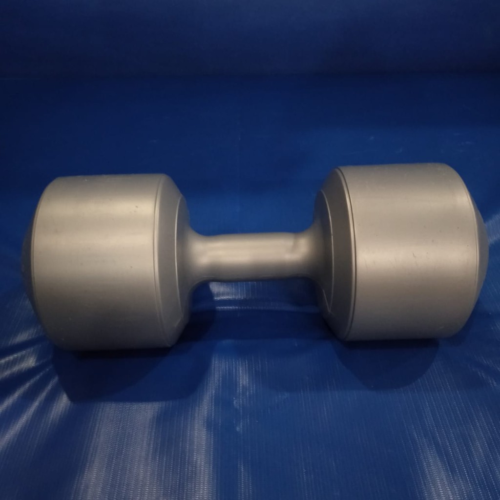 Jual DUMBEL / BARBEL PLASTIK SILVER 10 KG / DUMBLE DAMBEL PLASTIC ...