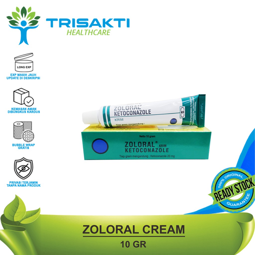 Jual ZOLORAL KRIM 10 GRAM - MENGOBATI INFEKSI DERMATOFIT/JAMUR PADA ...