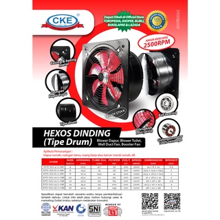 Jual Exhaust Fan Dinding 8 Inch Booster Fan Kipas Booster CKE Wall Duct ...