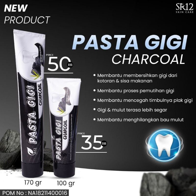 Jual PASTA GIGI CHARCOAL SR12 DAN PASTA GIGI SIWAK DAN SIRIH HALAL ...