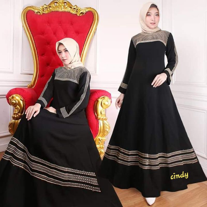 Jual ABAYA DRESS HITAM ORIGINAL(CINDY) | Shopee Indonesia