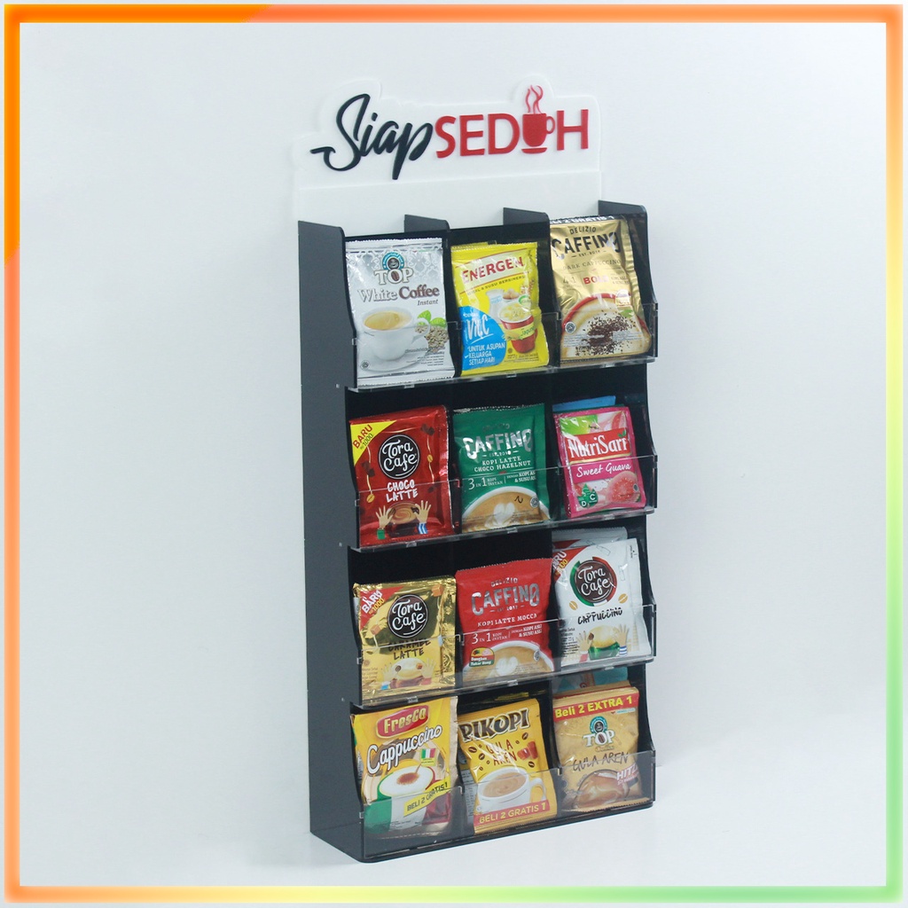 Jual Rak Kopi Sachet Display Siap Seduh Hanging 12 Bahan Acrylic ...