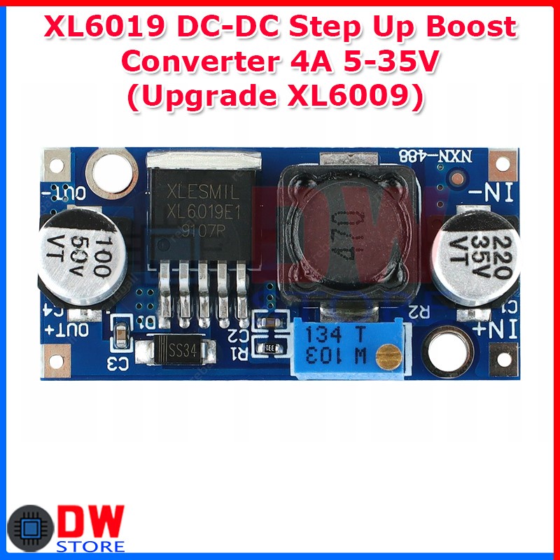 Jual XL6019 DC-DC Step Up Boost Converter 4A 5-35V Upgrde XL6009 | Shopee Indonesia