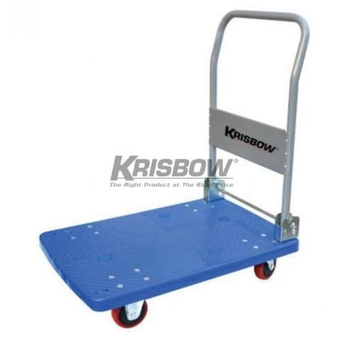 Jual Trolley Platform Hand Truck 300 KG PLASTIC BLUE Krisbow 10100180 ...