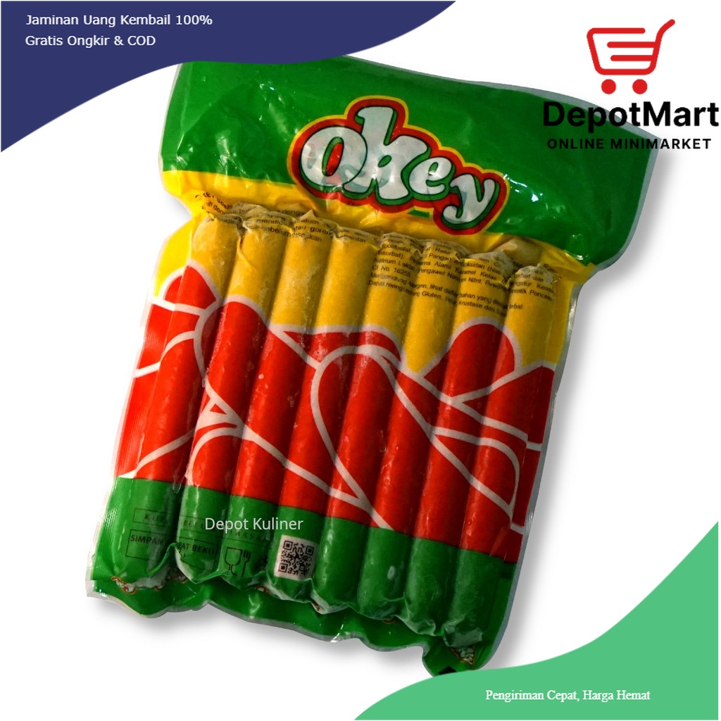 Jual Okey Sosis Ayam Bakar 500 Gram / Okey Chicken Sausage | Shopee ...