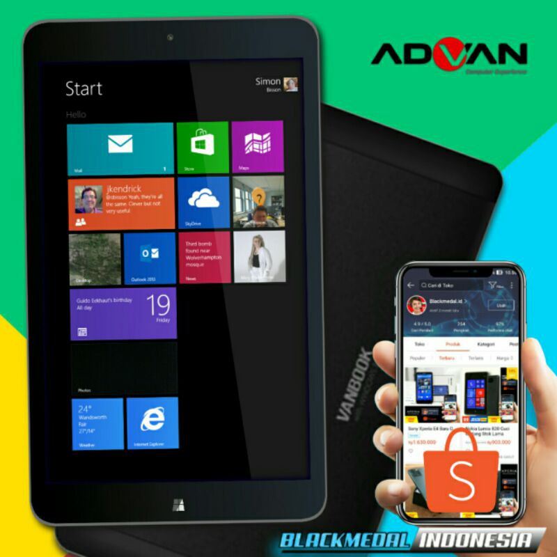 Jual TABLET WINDOWS 8.1 ADVAN VANBOOK W90 ORIGINAL GARANSI EX RESMI ...