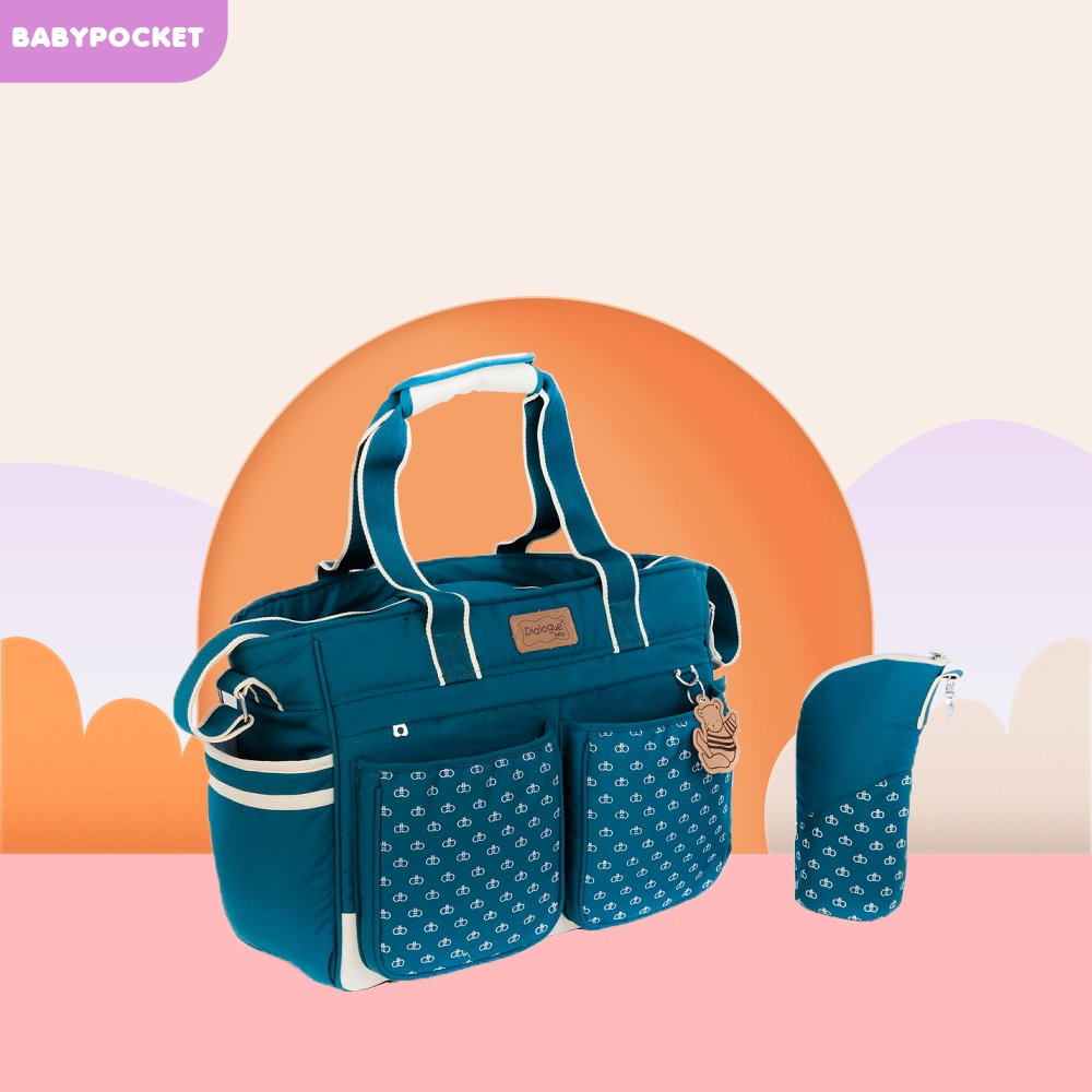 Jual Dialogue Tas Bayi Besar + tempat botol susu & Perlak Emerald ...