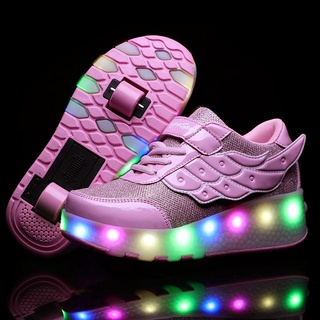 Jual Sepatu Heelys Roda 2 LED Anak Heelys Remaja Sepatu Double Wheel ...
