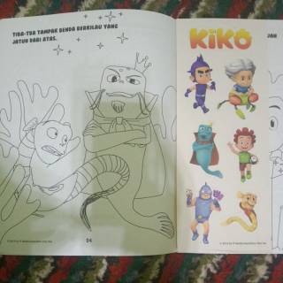 Jual Buku Mewarnai Kiko series - KIKO Story Coloring Book Bonus stiker ...