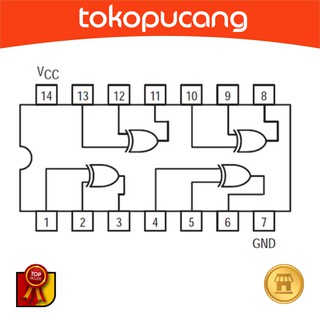 Jual IC TTL 7486 XOR GATE LOGIC 74LS86 TRANSISTOR LOGIKA SN74LS86N Indonesia|Shopee Indonesia