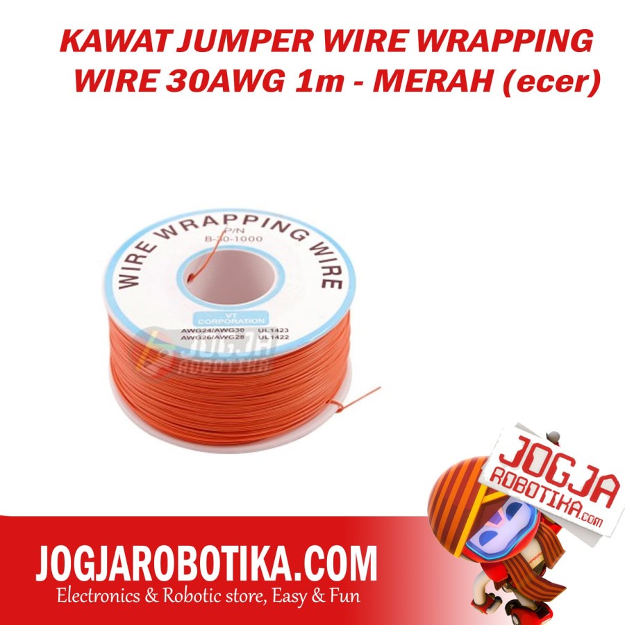 Jual Kawat Jumper Wire Wrapping Wire Kabel PCB Breadboard 30AWG 1 Meter Ecer | Shopee Indonesia