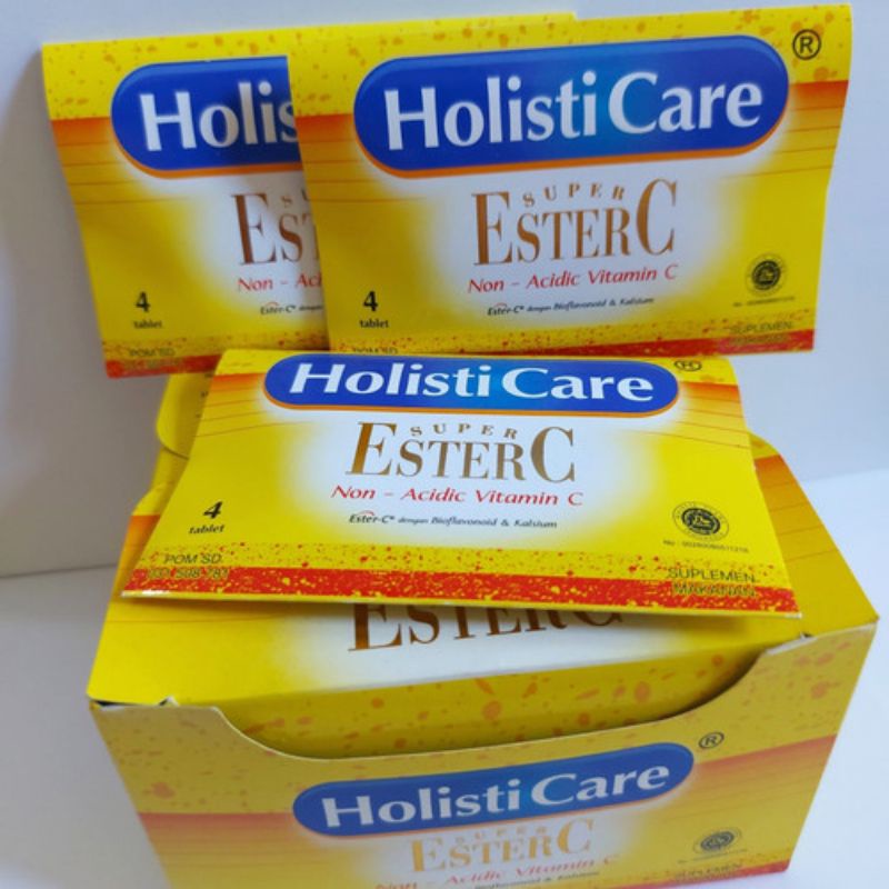 Jual ( 12 Strip ) Holisticare Super Ester C 4's | Vitamin C | Daya ...