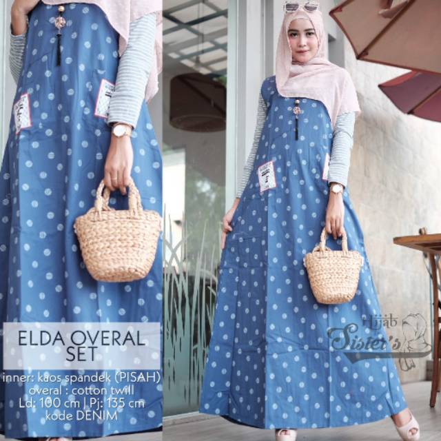 Jual Elda overall set by hijab sisters | Shopee Indonesia