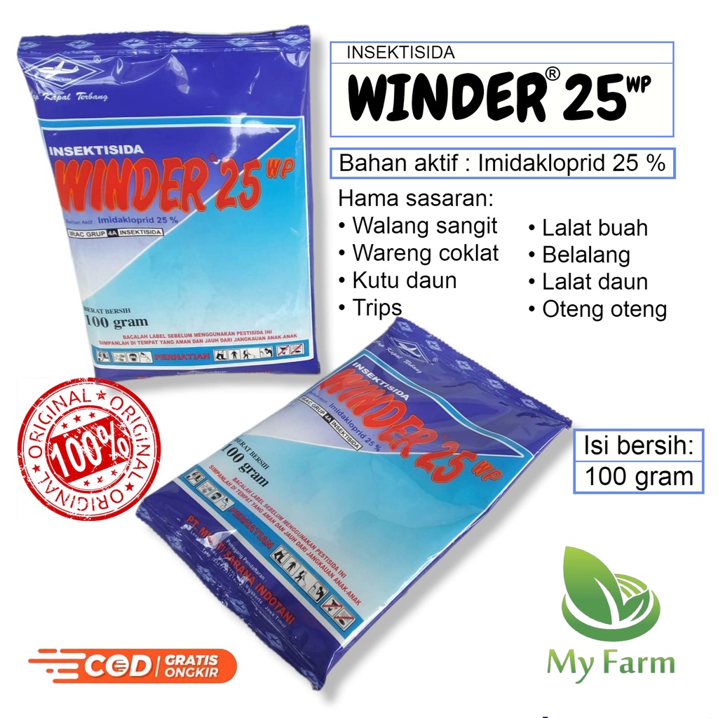 Jual Winder 25 Wp 100 Gram Serbuk Insektisida Sistemik Obat Semprot ...