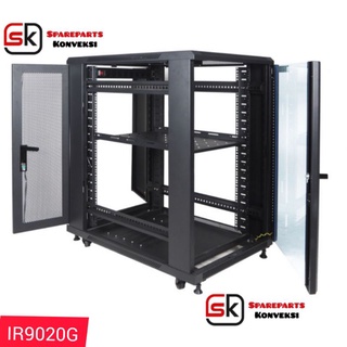 Jual Close Rack INDORACK Glass Door Rack Server 20u Depth 900mm IR9020G ...