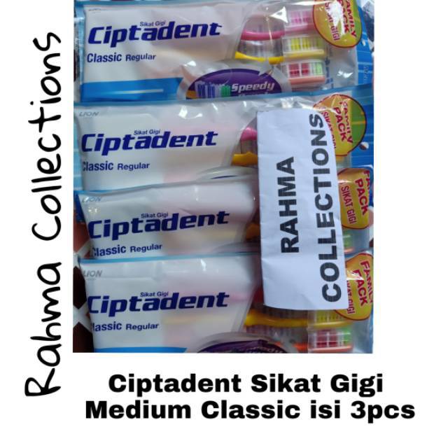 Jual CIPTADENT Toothbrush Classic Regular Medium 3pack | Shopee Indonesia