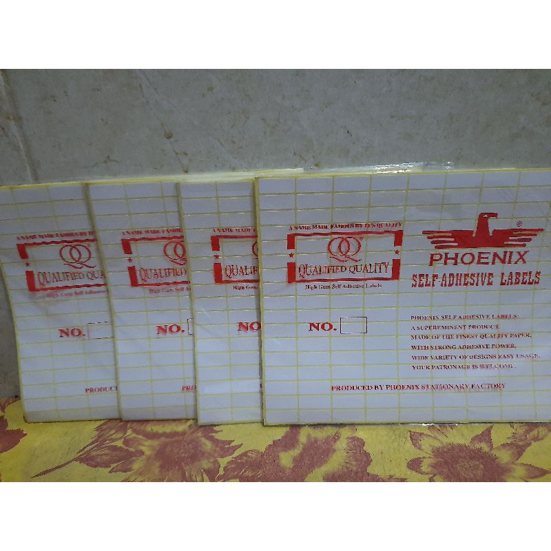 Jual Sticker label nama/self adhesive label/Phoenix/no.112/isi 7 lembar ...