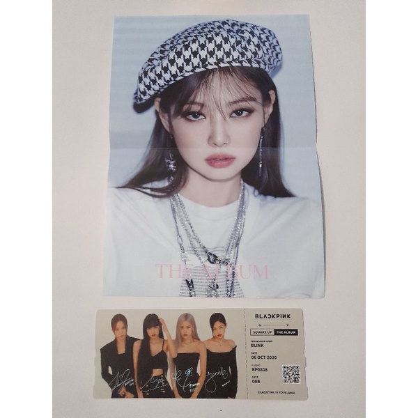 Jual READY STOCK BLACKPINK hologram Boarding pass + mini poster Jennie ...