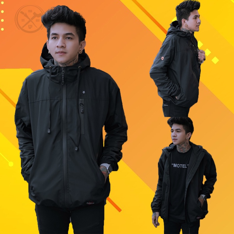 Jual JAKET WATERPROOF WP BLACK REBEL ID ORIGINAL - JACKET PARASUT WP ...