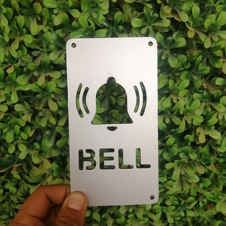 Jual Signage Bell | Plat Penunjuk Bell | ACP Cutting CNC | Shopee Indonesia
