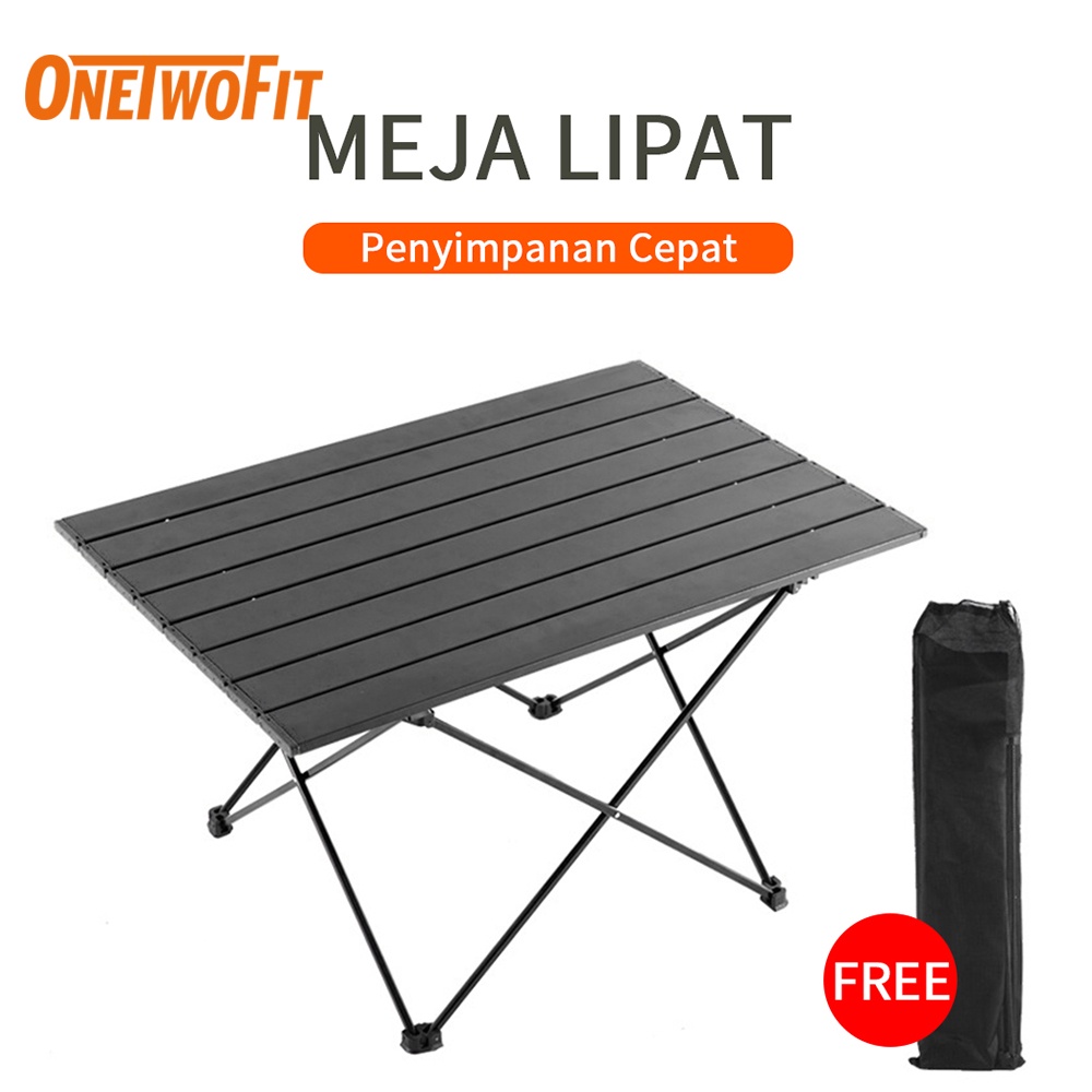 Jual OneTwoFit Meja Meja Lipat Outdoor Aluminium Meja Lipat Camping ...