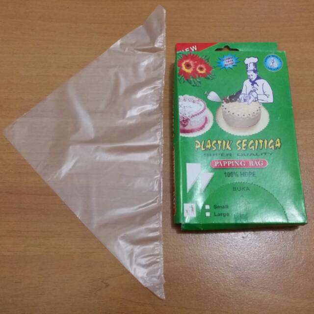Jual Plastik Segitiga/Papping Bag/Kantong Adonan Hias Kue 1 Box Isi 100 ...