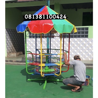 Jual komedi putar dengan tenda mainan anak paud dan taman kanak kanak ...