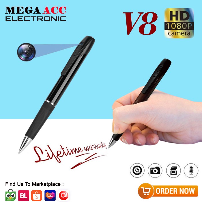 Jual Spy Camera Pen V8 HD 1080P - Kamera Tersembunyi Model Pulpen ...
