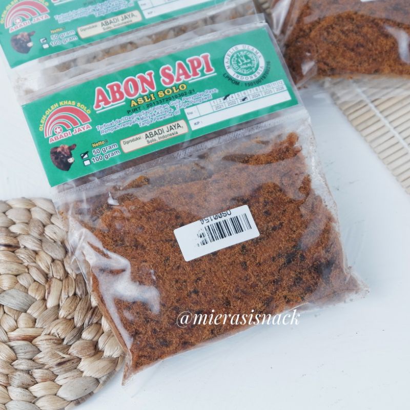 Jual Abon Daging Sapi Super asli Solo 50g | Abon sapi murni praktis ...