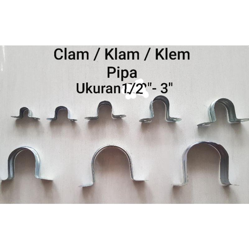 Jual Klam / Klem / Clam Pipa Ukuran 1/2" - 3" Merk Voxy | Shopee Indonesia