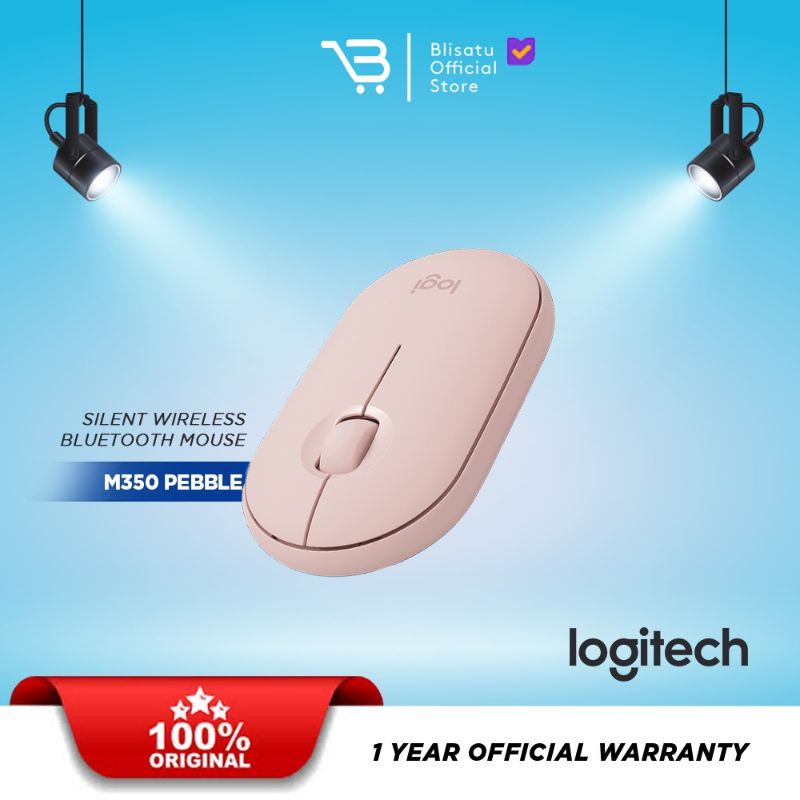 Jual Logitech M350 pebble mouse wireless bluetooth slim silent logitech ...