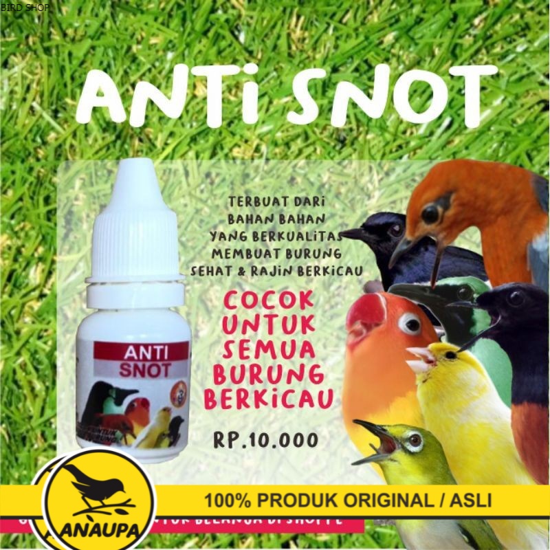 Jual ANTI SNOT OBAT BURUNG MATA MERAH BENGKAK BERAIR BULU KUSAM BERAK ...