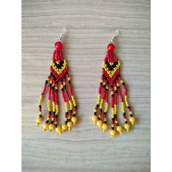 Jual Anting manik etnik dayak aksesoris anting Loops anting manik manik ...
